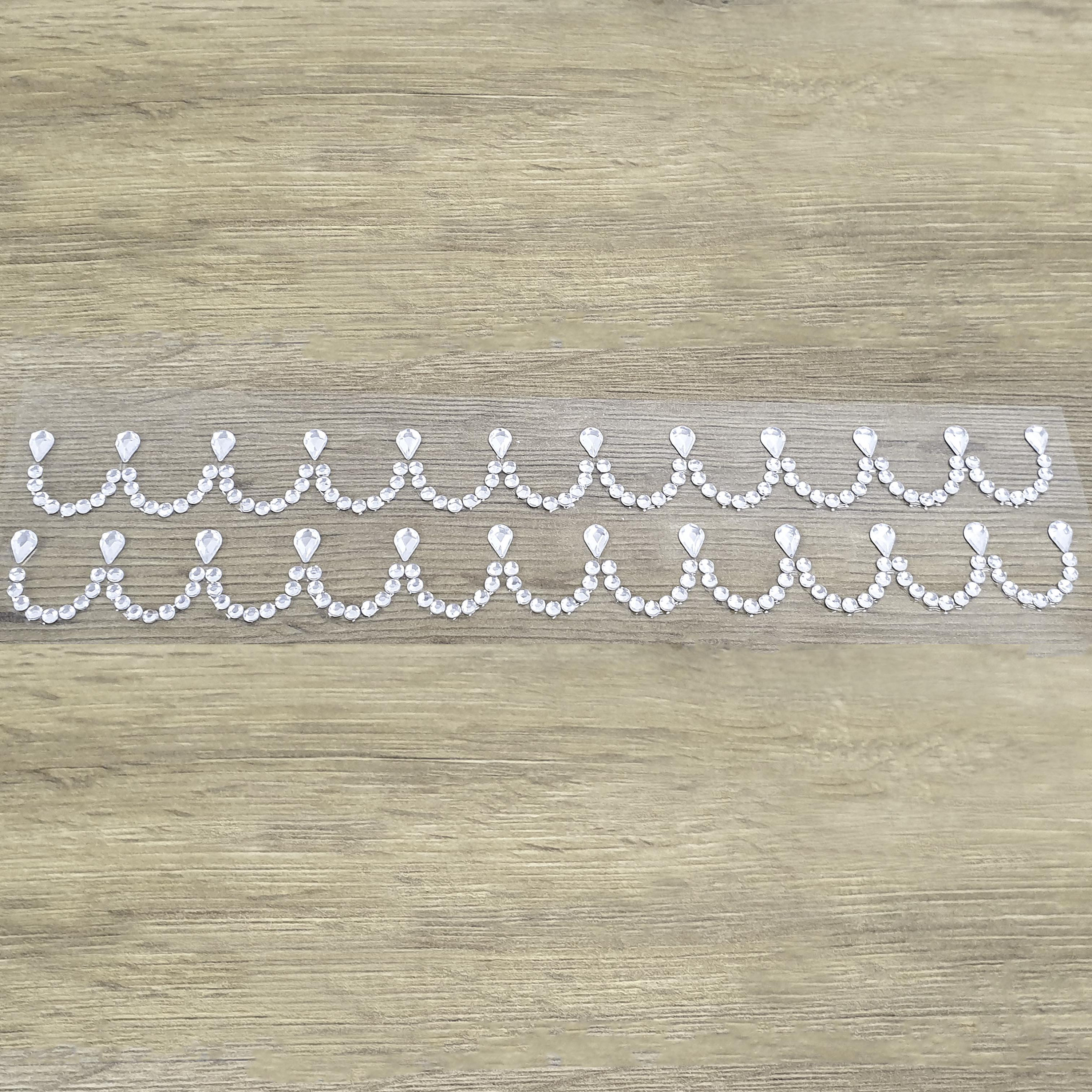 Elegant Diamante Border Trim Sticker Strips Craft Wedding Scrapbook ...