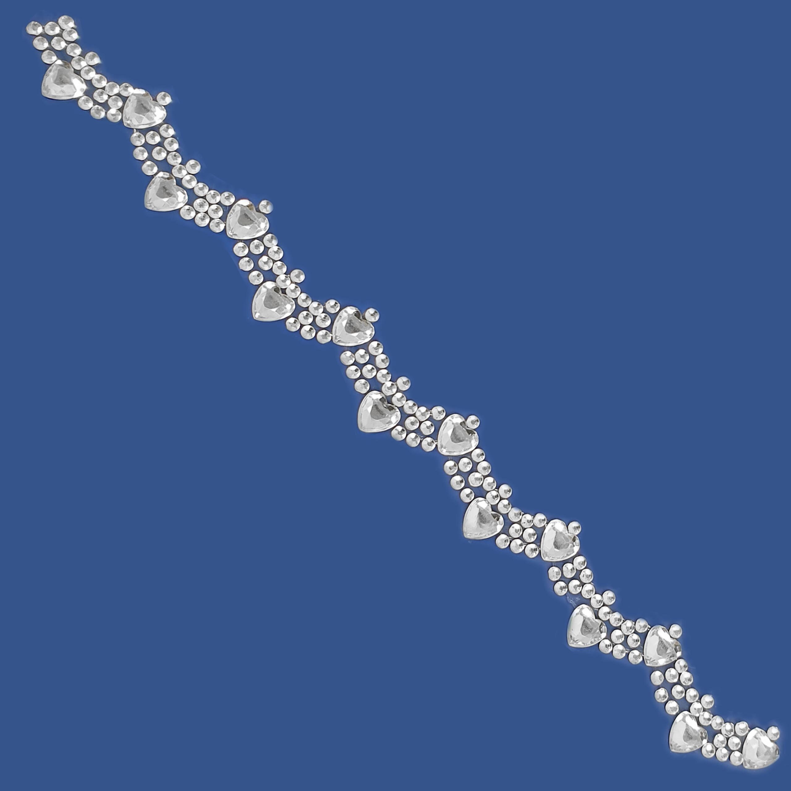 3 X Wavy Diamante Heart Border Sticker Strips 16cm Trim Craft - Etsy UK