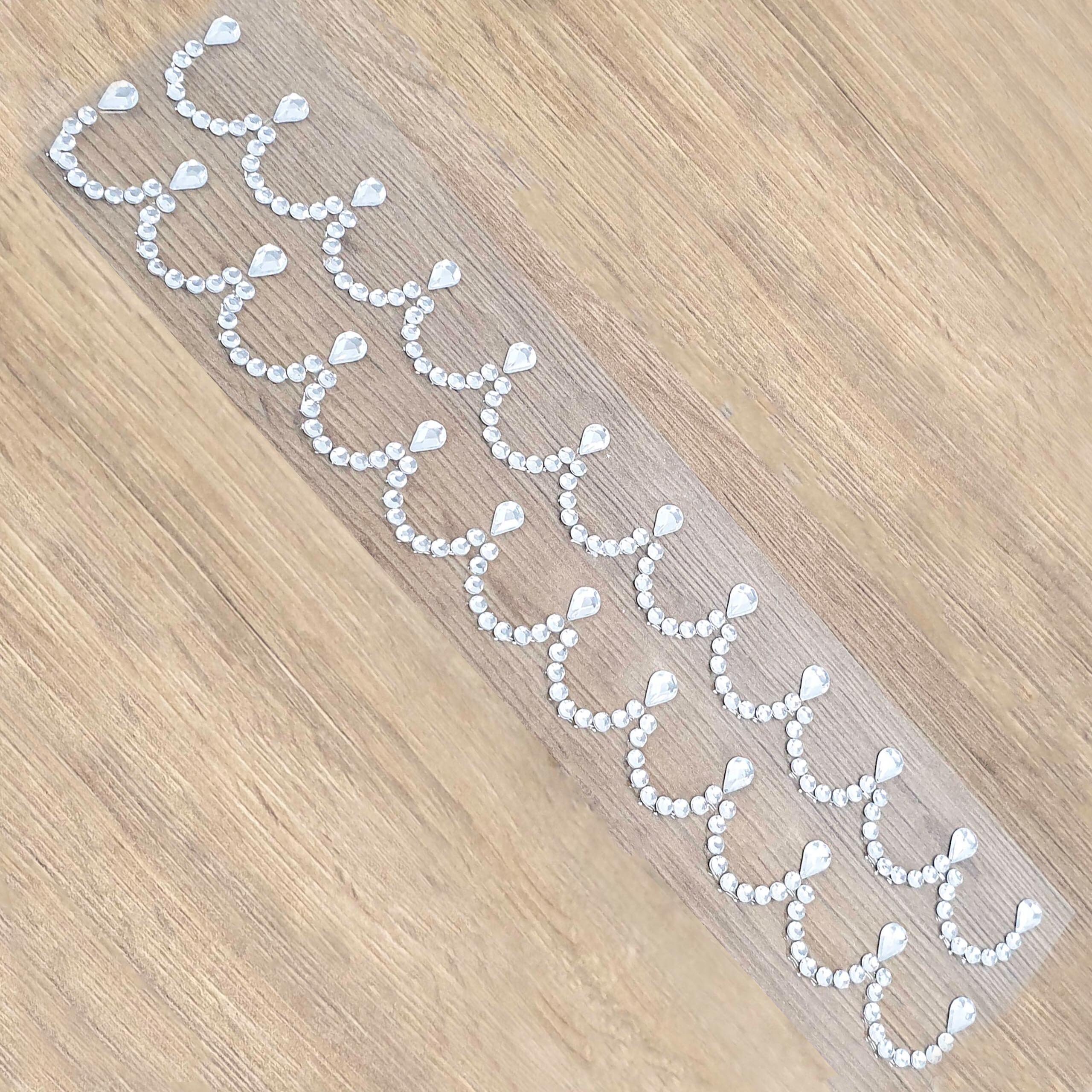 Elegant Diamante Border Trim Sticker Strips Craft Wedding Scrapbook ...