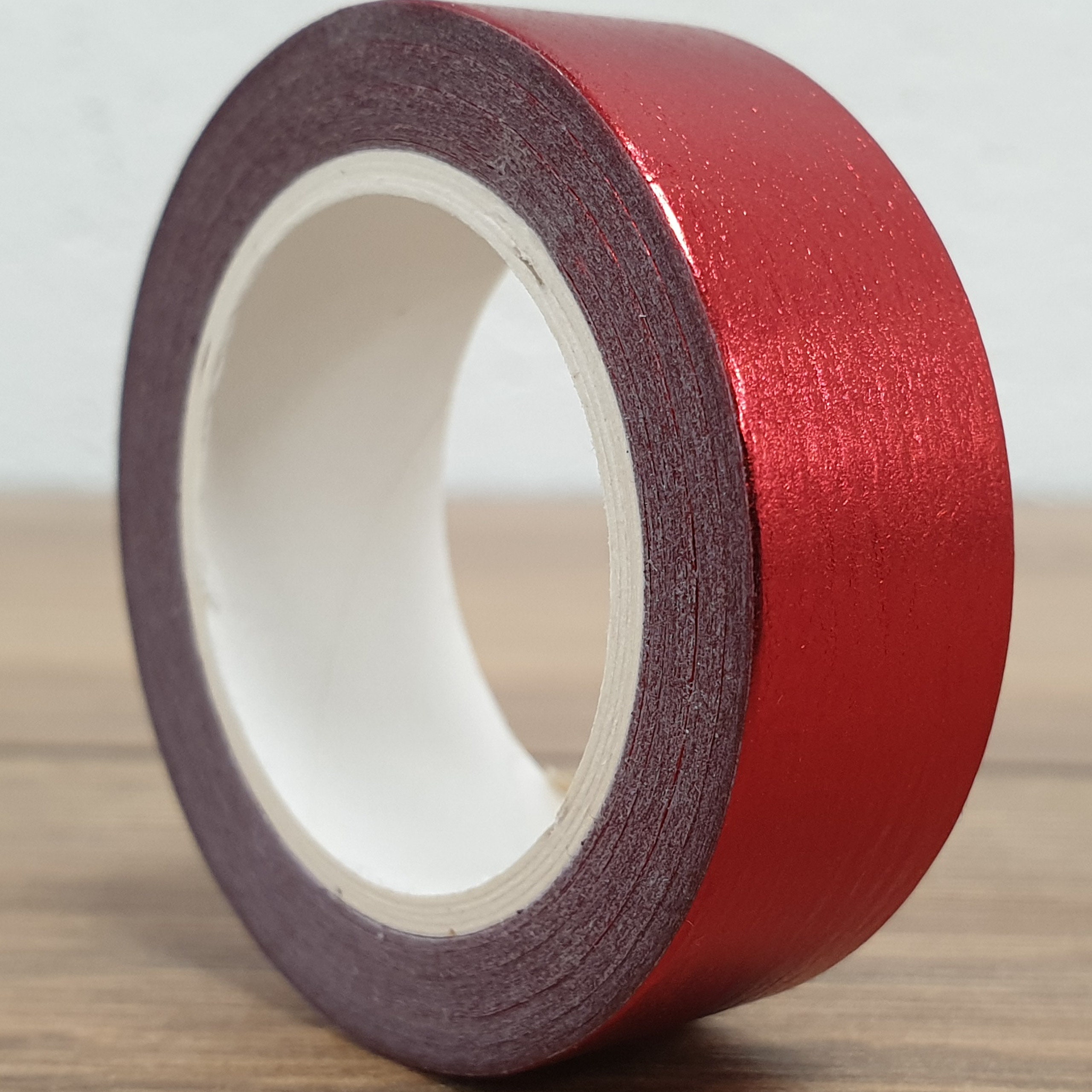 Vibrant Ruby Red Washi Foil Tape Decorative Metallic Shiny Diy Stick on ...
