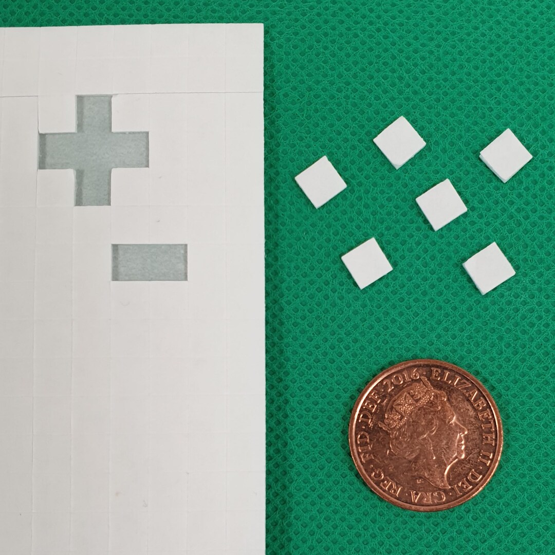 1,320 X Tiny White Sticky Foam Squares Double Sided Self Adhesive Craft ...