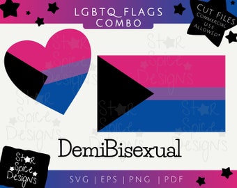 LGBTQ Flag Demigay Printable Cut Files | Etsy