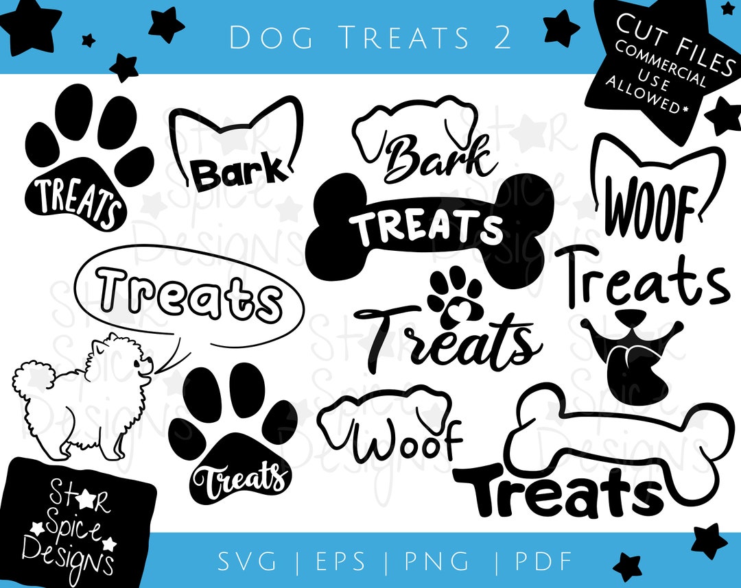 Dog Treats 2 Printable Cut Files - Etsy