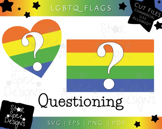 LGBTQ Flag Questioning Printable Cut Files - Etsy Ireland