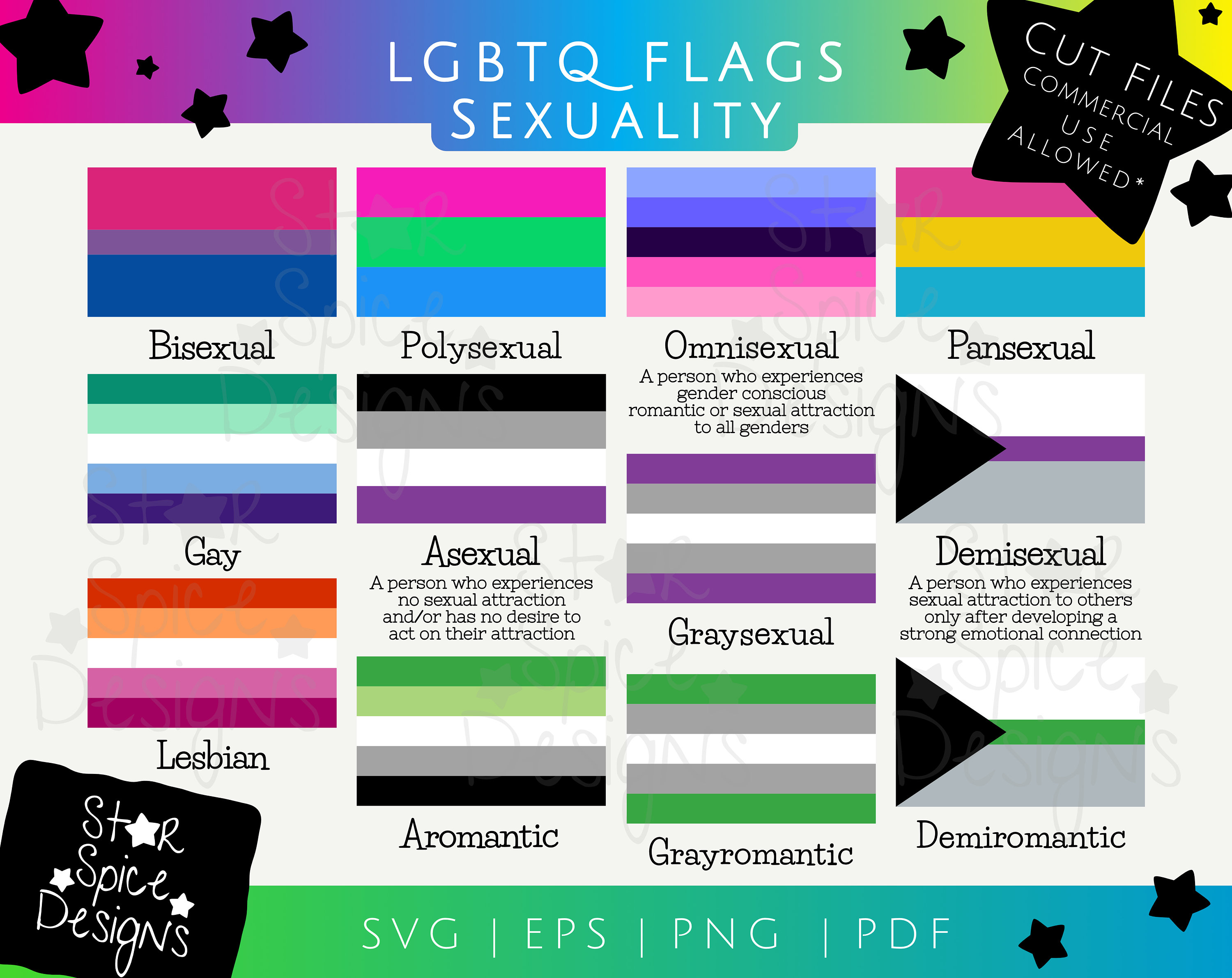 LGBTQ Flags Mega Bundle Printable Cut Files - Etsy