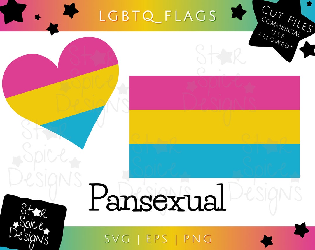 LGBTQ Flag Pansexual Printable Cut Files - Etsy