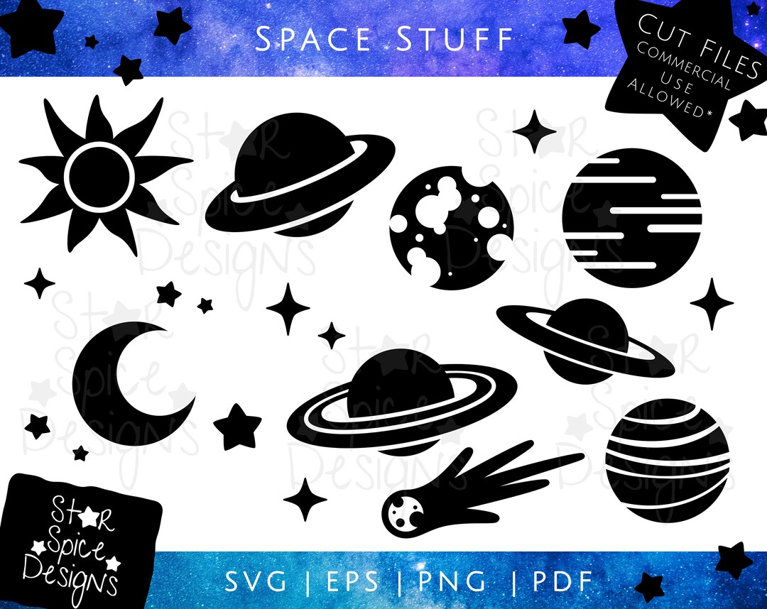 Space Stuff Printable Cut Files - Etsy