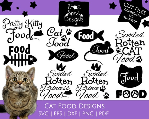 Cat Food Printable Cut Files - Etsy
