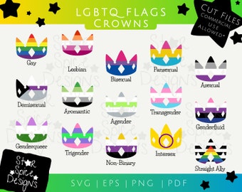 LGBTQ Flags Pride Printable Cut Files | Etsy