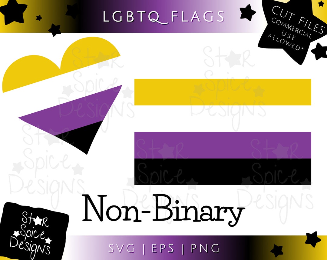 LGBTQ Flag Non-binary Printable Cut Files - Etsy
