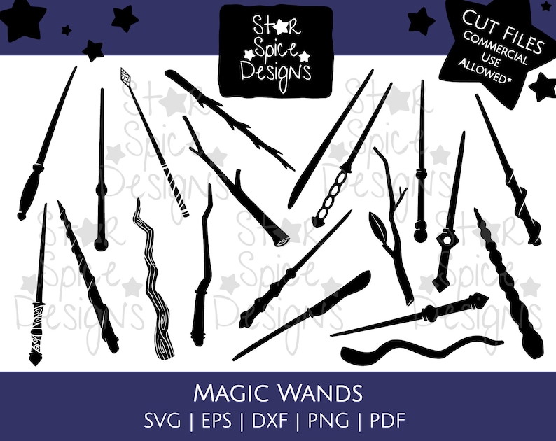 Magic Wands Printable Cut Files - Etsy