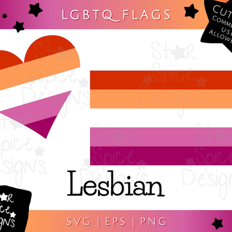 Lesbian Flag Hearts - Etsy