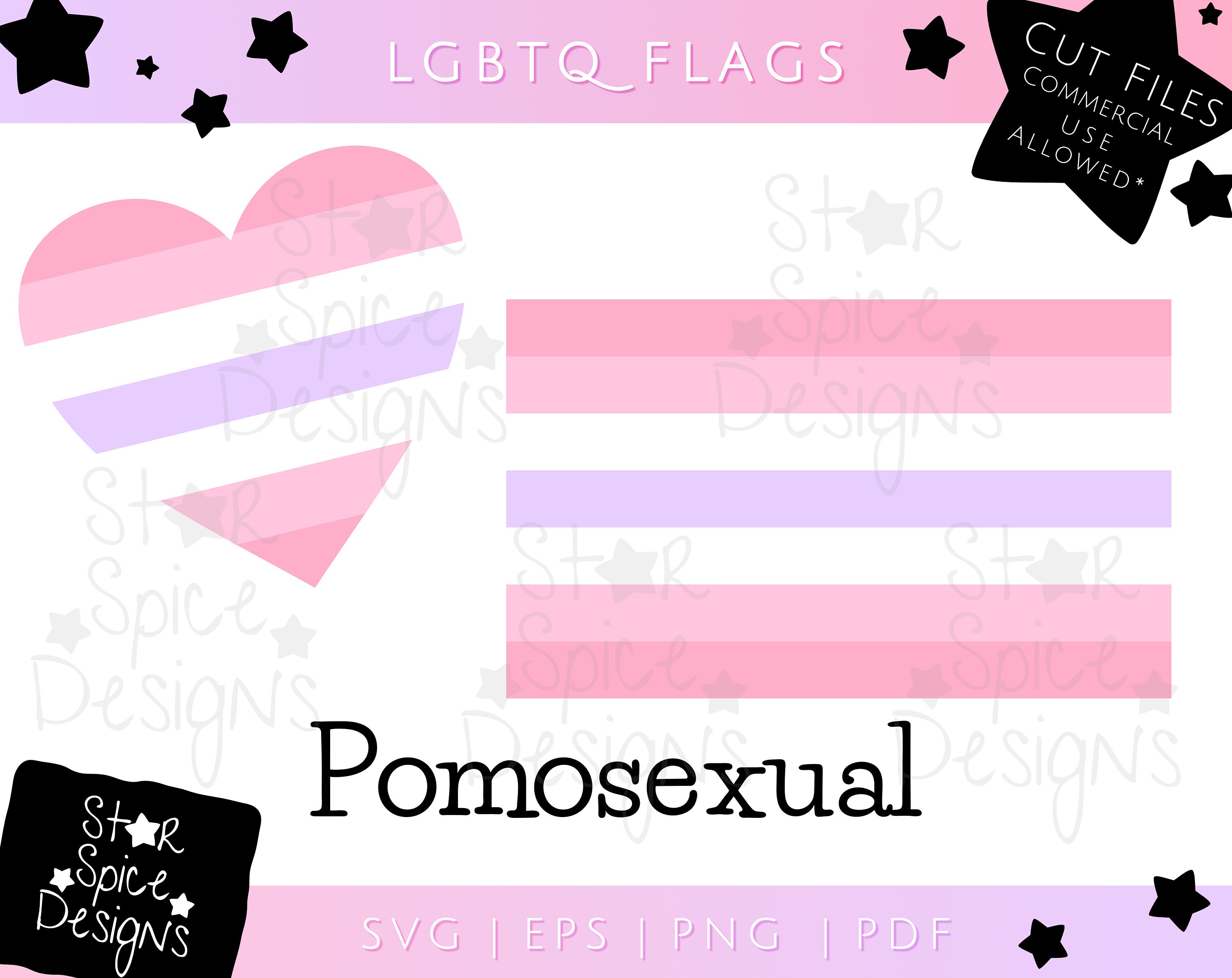 LGBTQ Flag Pomosexual Printable Cut Files - Etsy