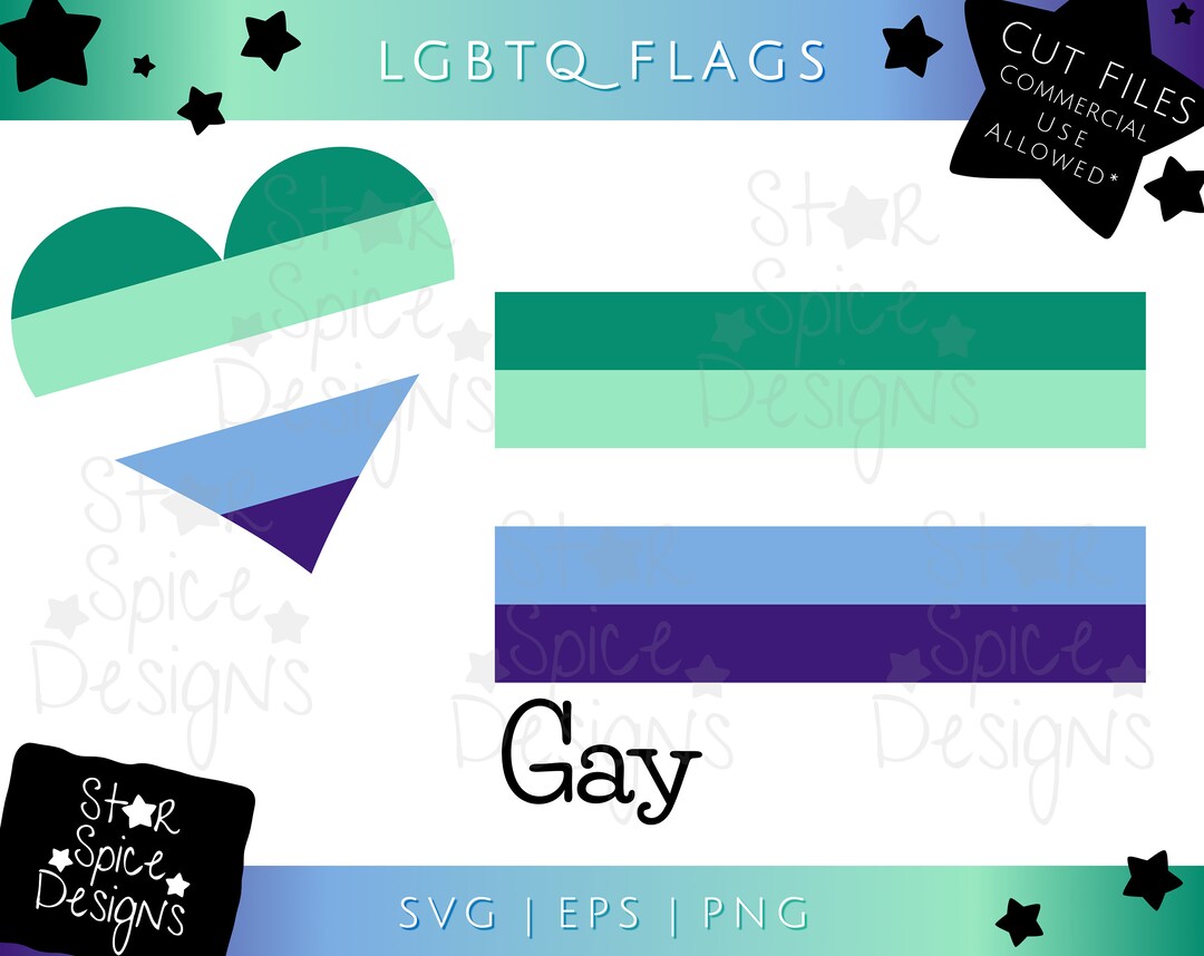 LGBTQ Flag Gay Printable Cut Files - Etsy