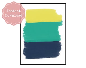 Teal Color Block - Etsy