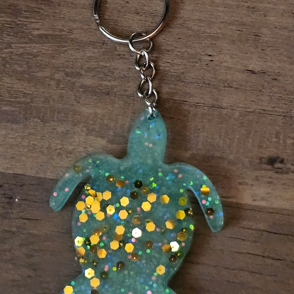 Resin Turtle Keychain - Etsy
