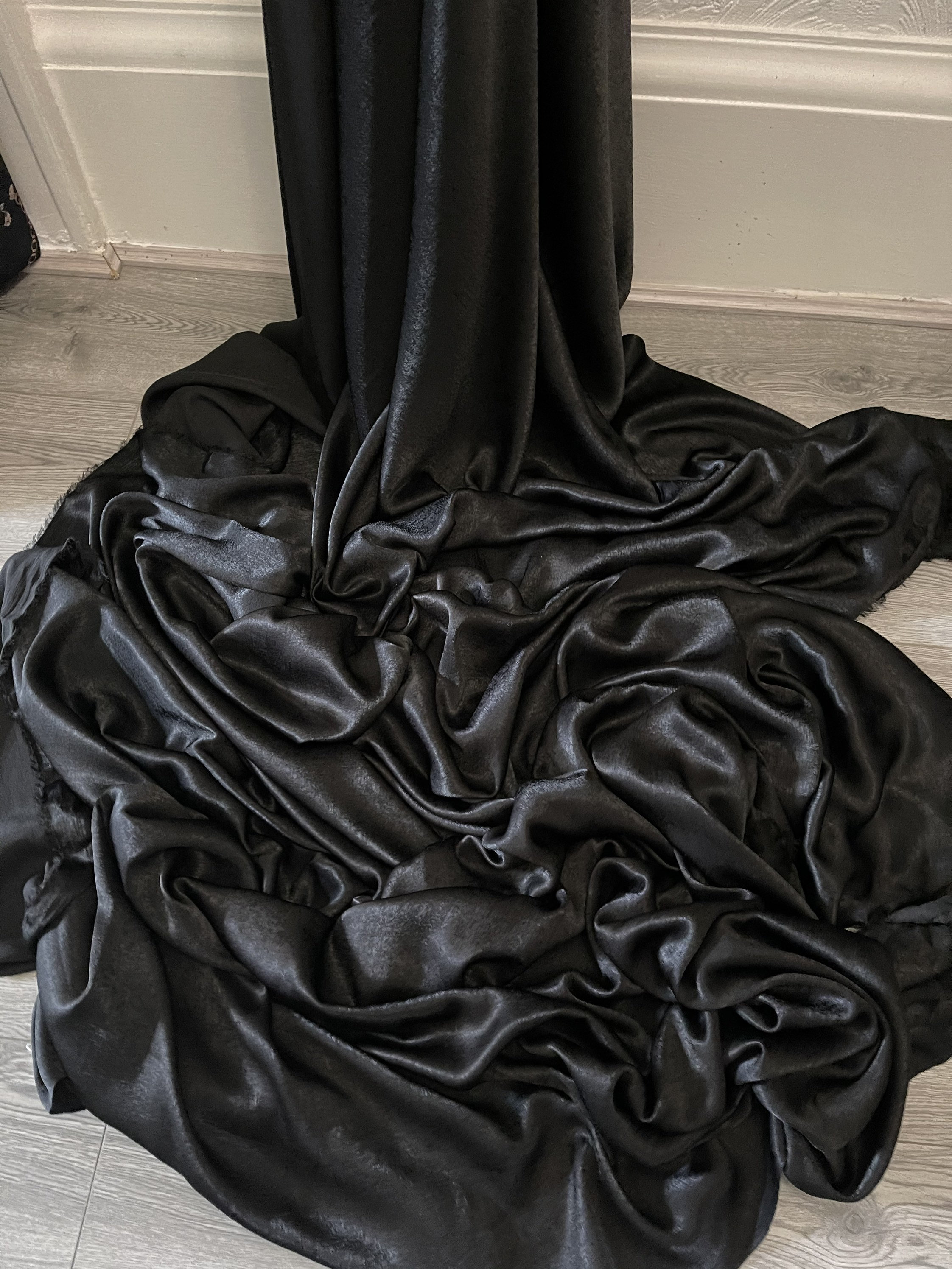 1msilky Smooth Velvet Satin Fabric Bridal Wear Black Colour - Etsy UK