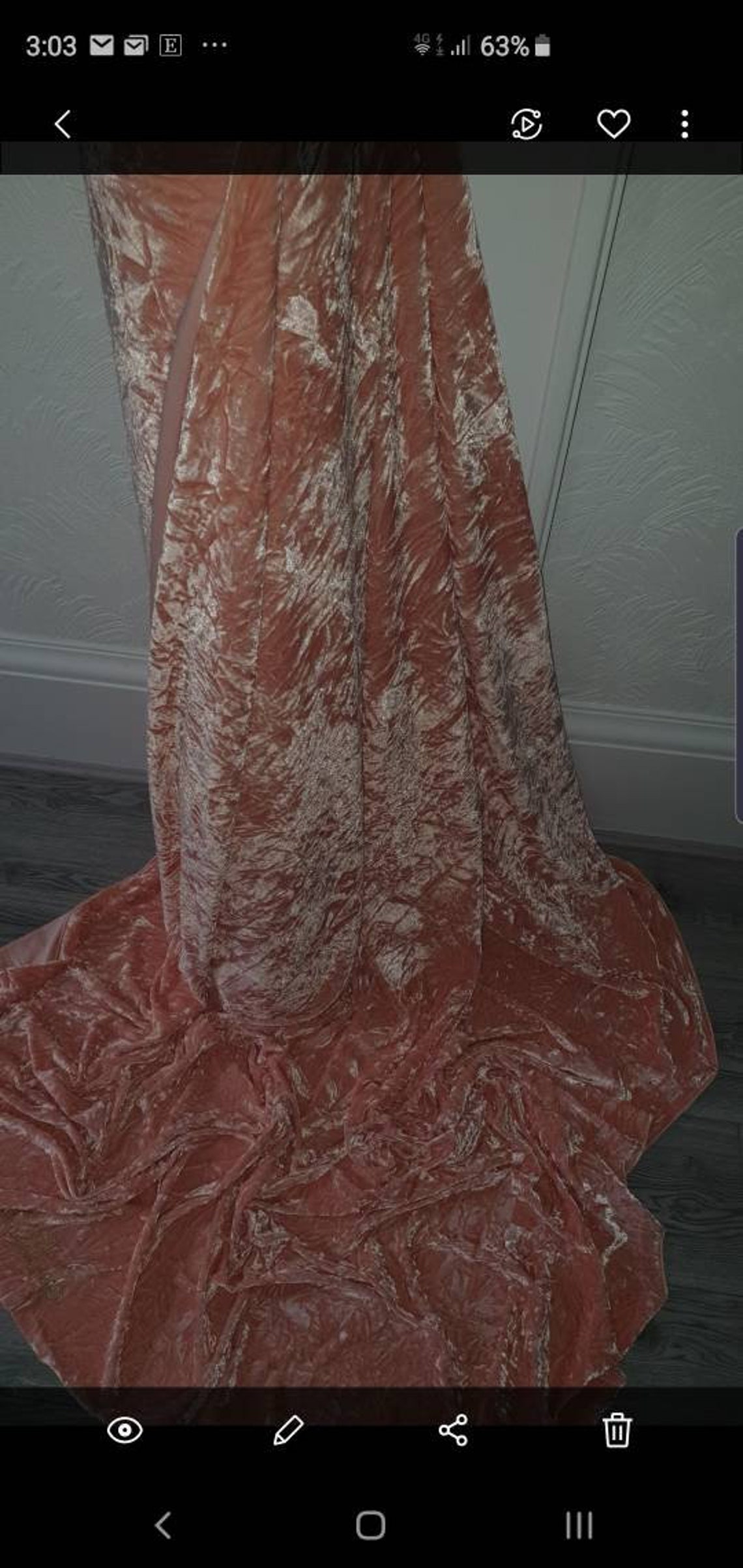 1m Peach Ice Crush Velvet Fabric 58 Wide - Etsy