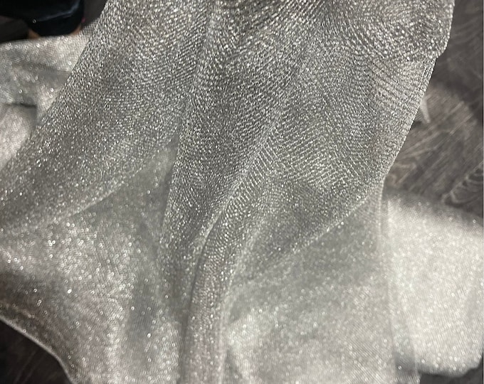 Silver Metallic Lurex Mesh Net Fabric per Metre 58” - Etsy