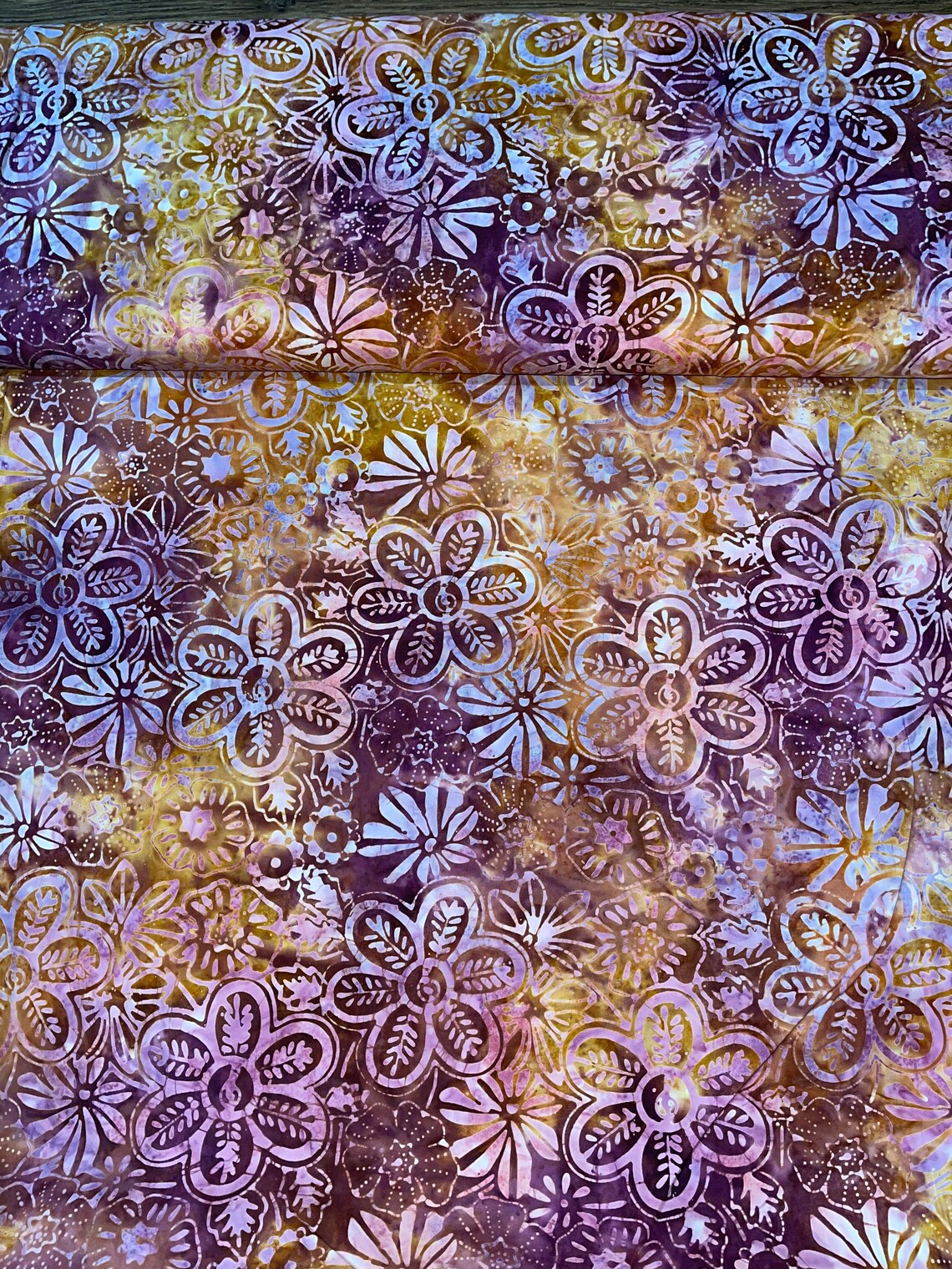 Floral Bali Batik Fabric Multi-color African Print, 45