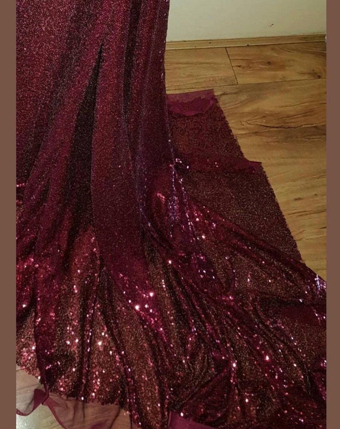 1M Maroon Sequin Fabric Bling Dress Decorating 58” Wide - Etsy