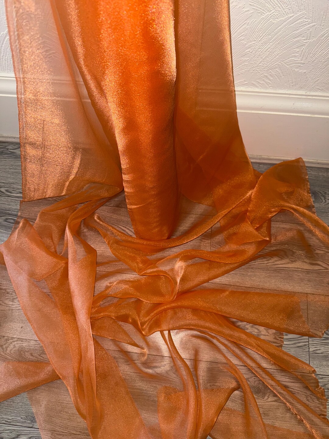 1m Rusty Orange Sheen Organza Fabric 58”wide - Etsy