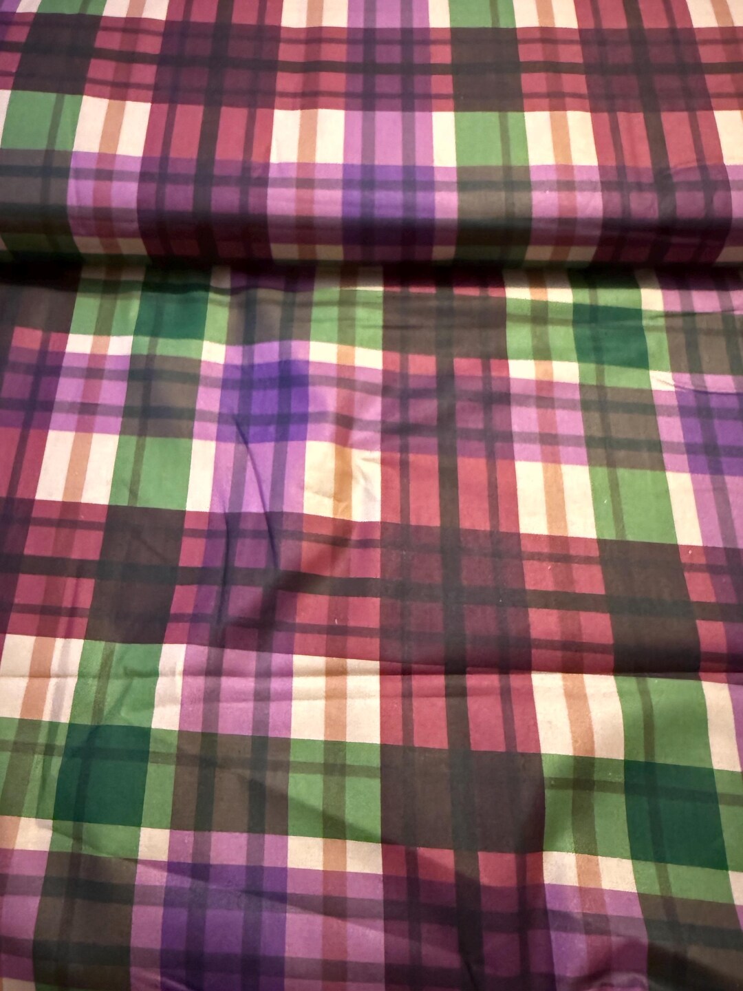 1m Multi Coloured Tartan Check Print 100% Cotton 45" Wide - Etsy