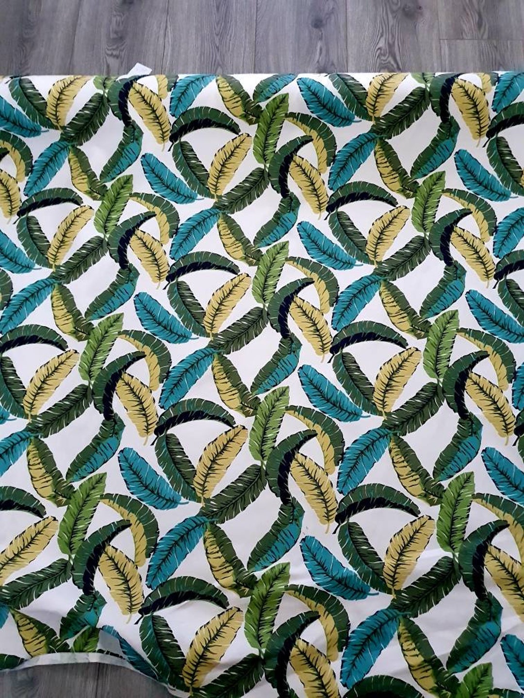 1m Leaf Screen Multi Coloured Canvas Floral 100% Cotton 58" Wide - Etsy UK