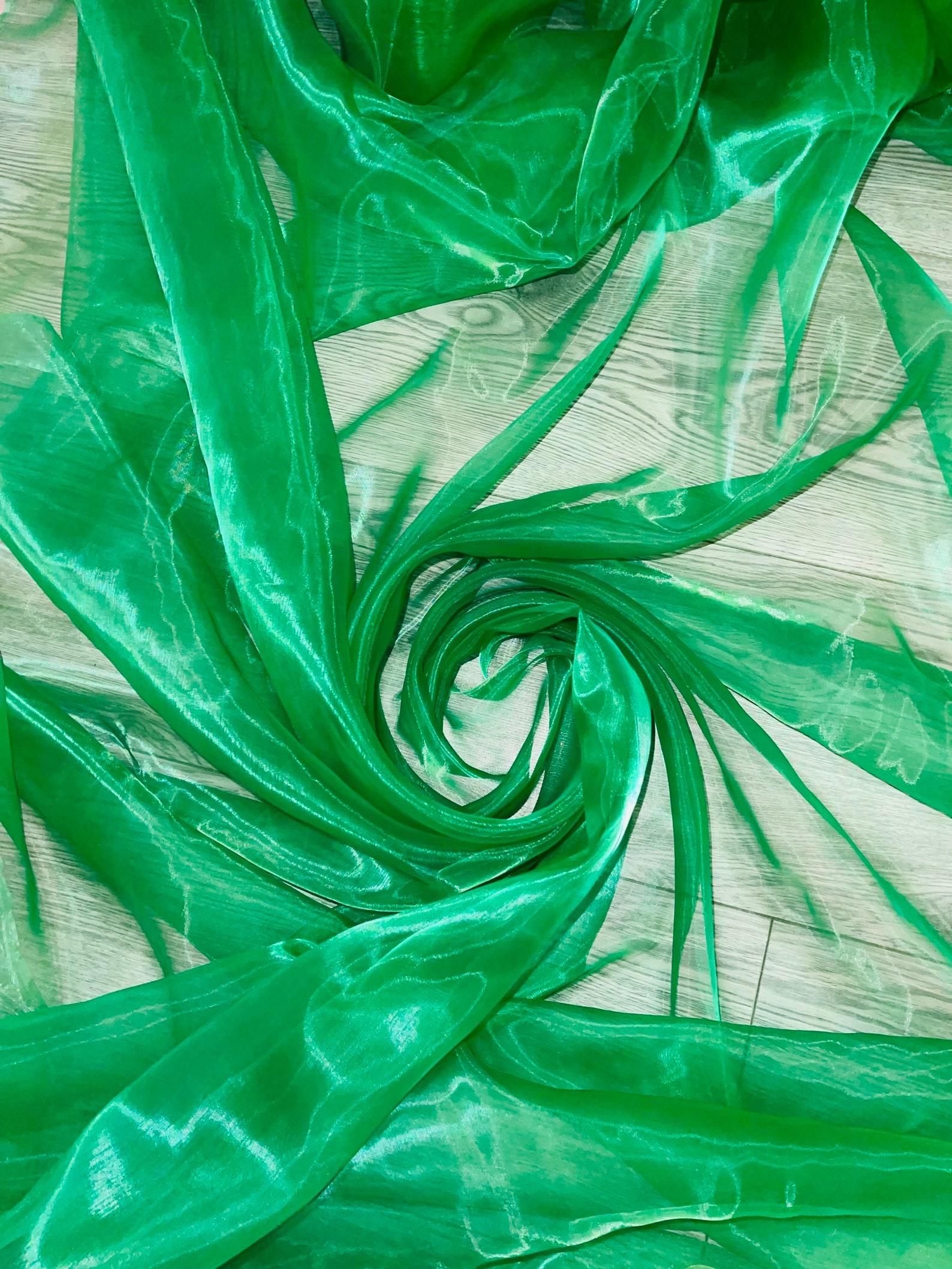 1m Emerald Green Sheen Organza Fabric 58”wide - Etsy
