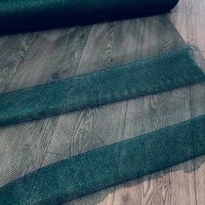 Forest Teal Green Metallic Lurex Mesh Net Fabric per Metre 45”wide - Etsy