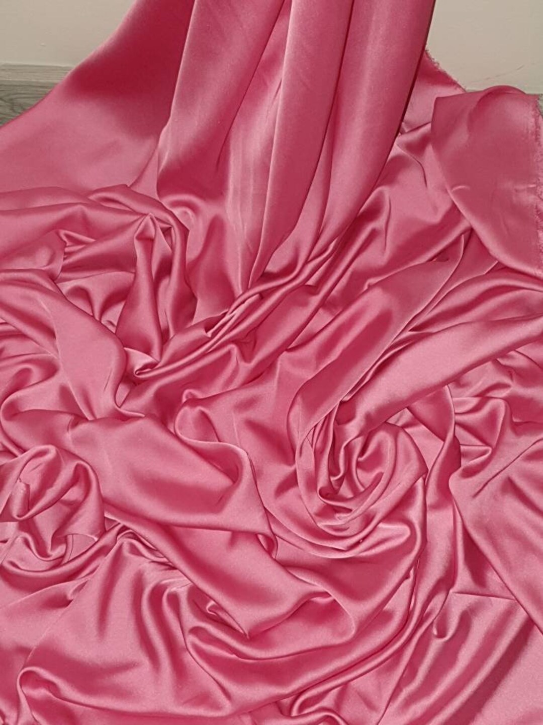 1m Charmeuse Smooth Satin Pink Color Dress Fabric 58" Wide - Etsy