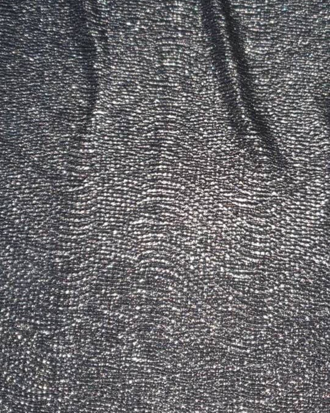 1m Metalic Two Tone Black Silver Sparkly TWILIGHT Moonlight Slight ...