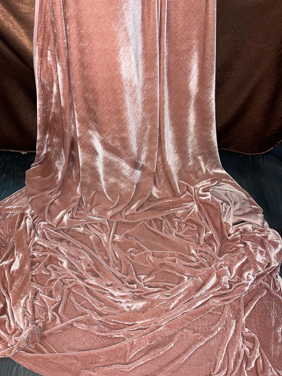 1m Dusky Pink Velour Velvet Fabric 58 Wide - Etsy