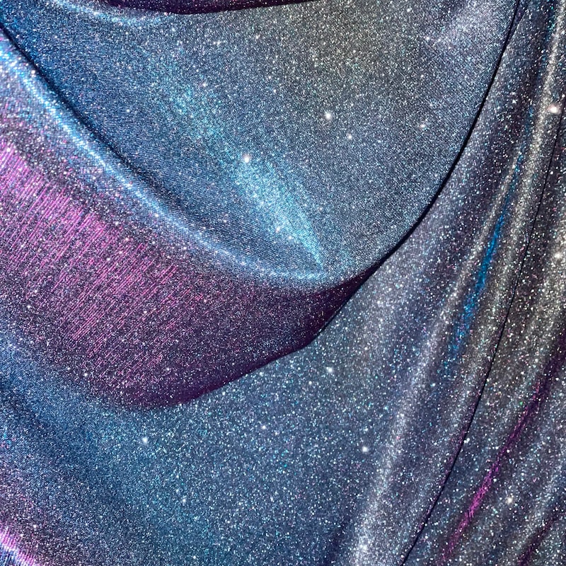 Blue Lurex Fabric - Etsy