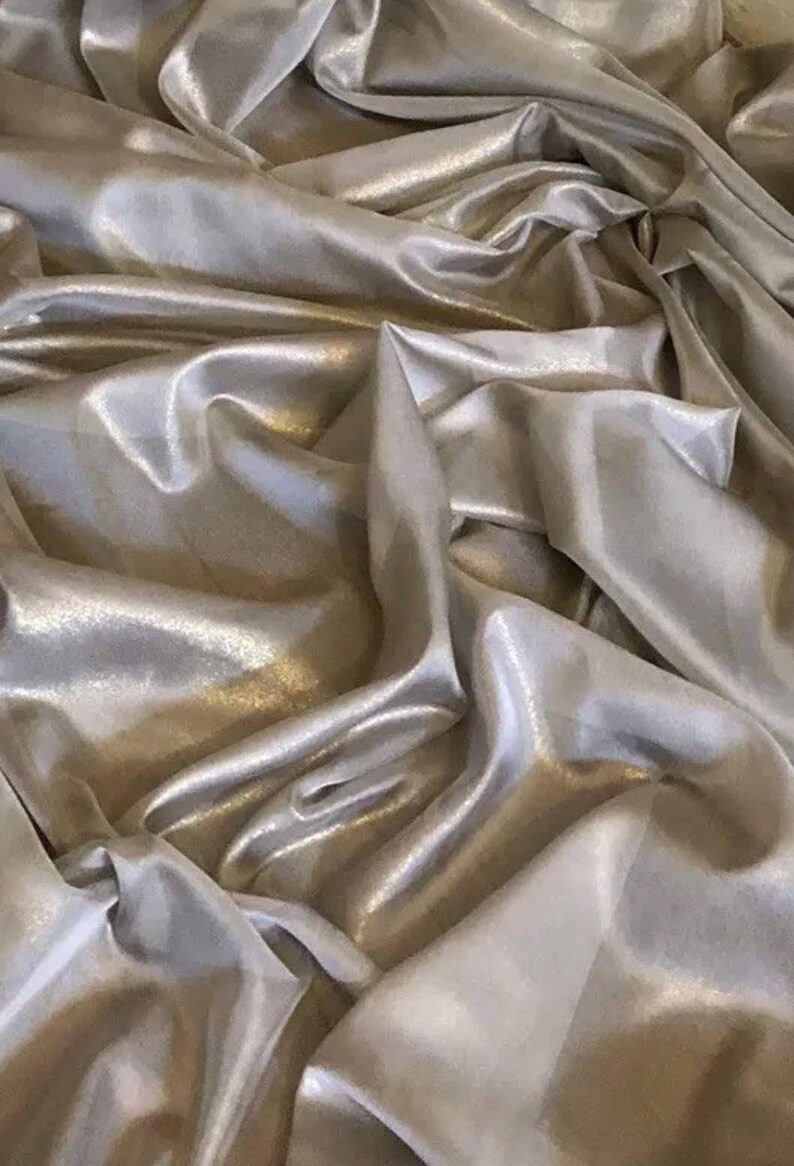1m Grey/gold Shimmer Shear Chiffon Dress Fabric 58" Wide - Etsy