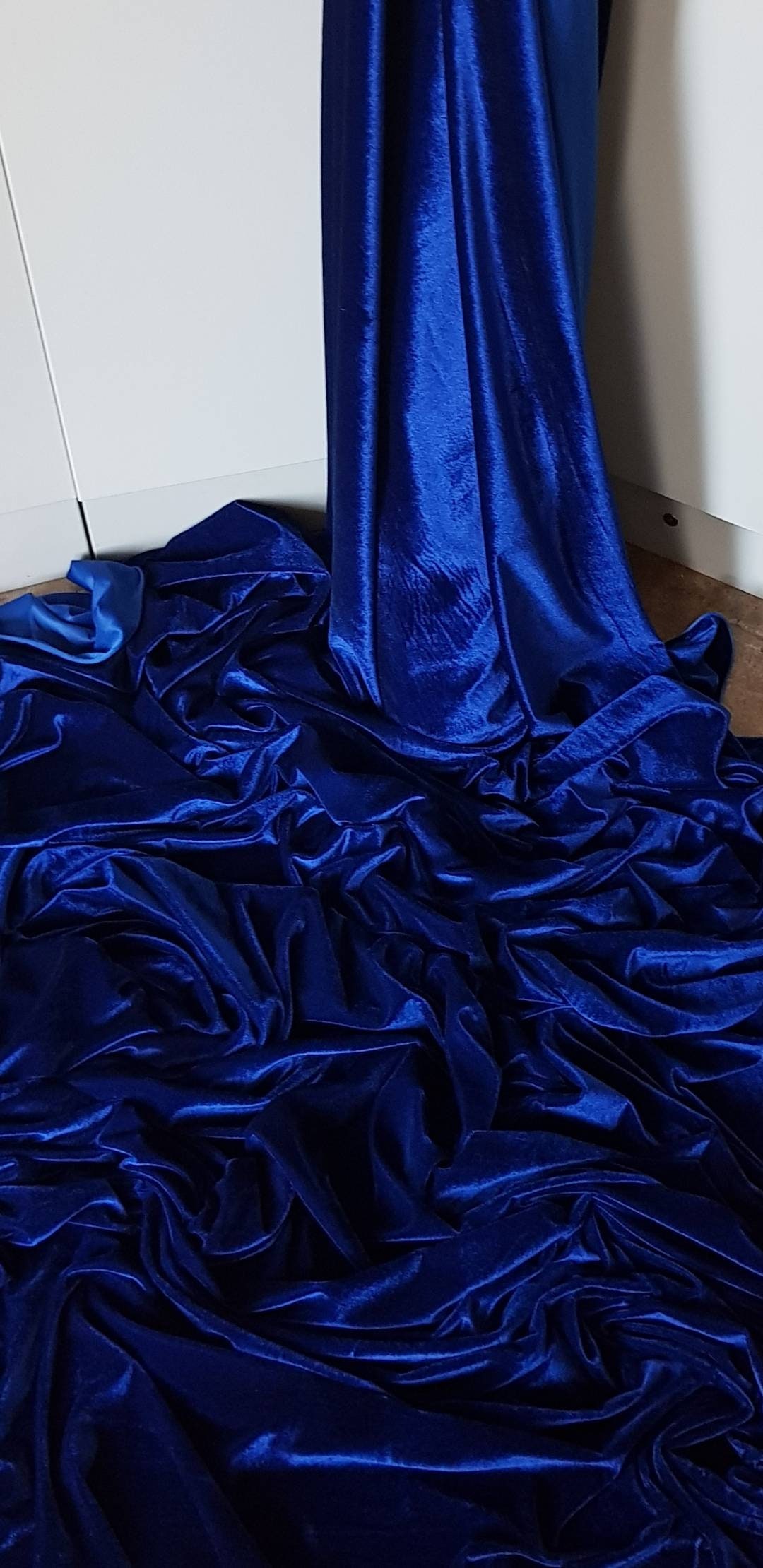 1m Royalblue Velvet Fabric 58” Wide - Etsy