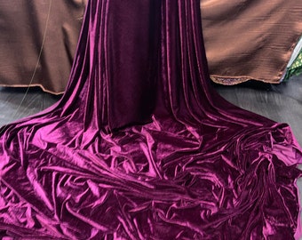 Wine Red Velvet Velour Fabric 58'' PRICE PER METER - Etsy