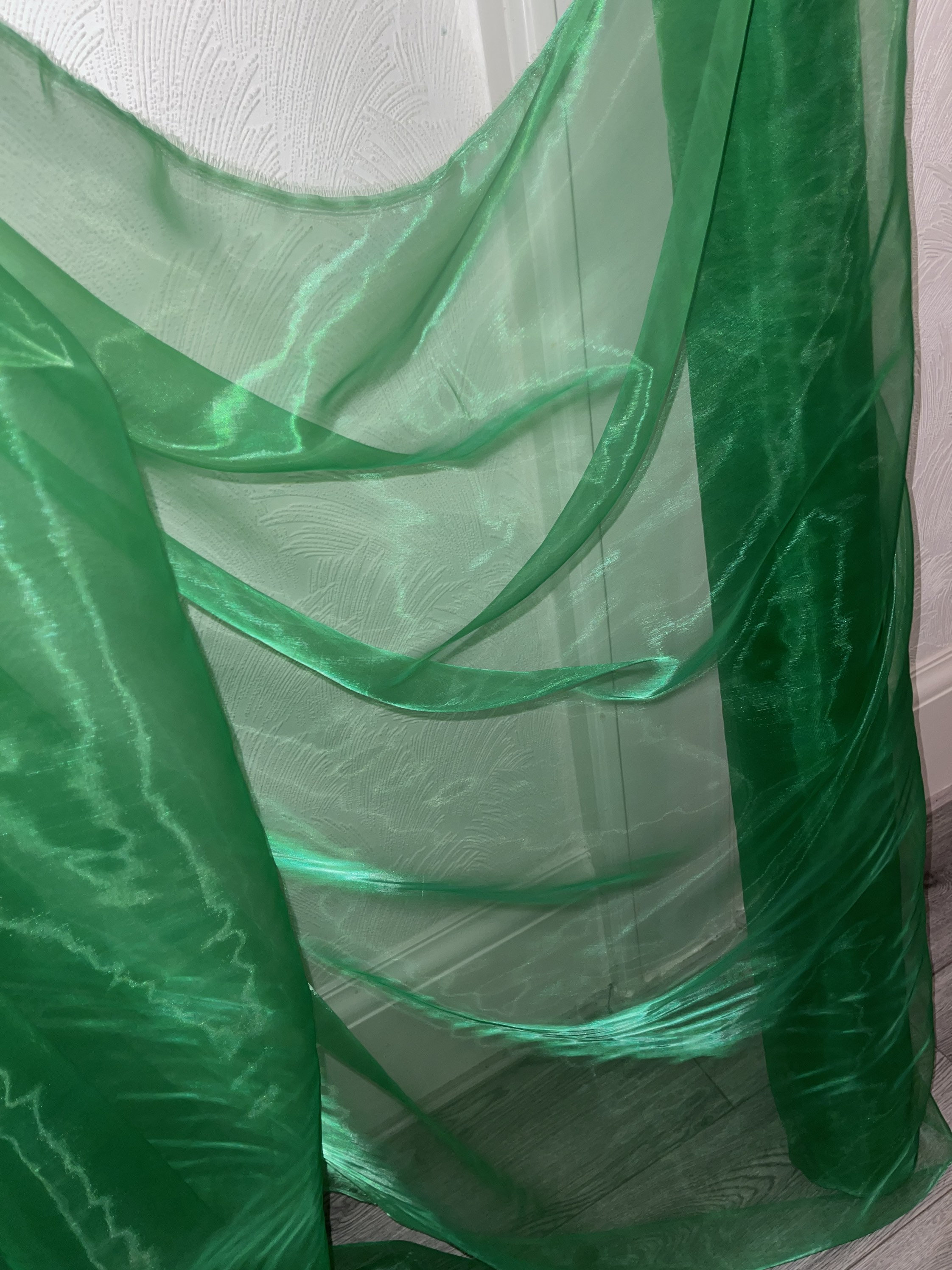 1m Emerald Green Sheen Organza Fabric 58”wide - Etsy