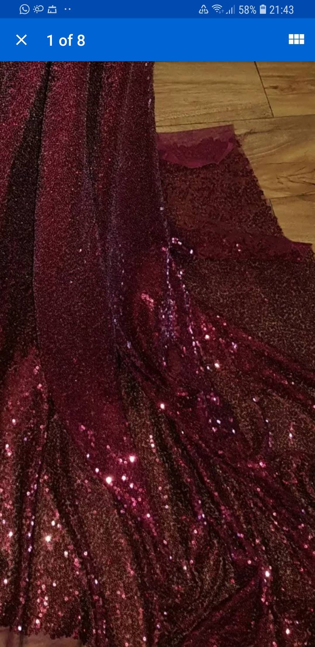 1M Maroon Sequin Fabric Bling Dress Decorating 58 Wide - Etsy