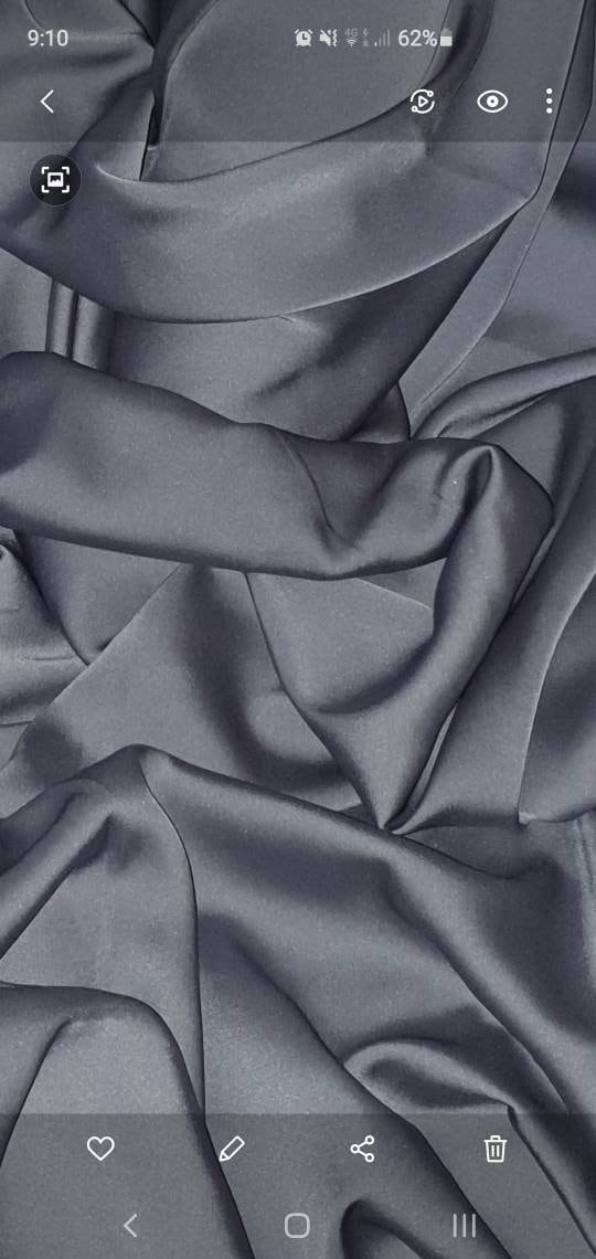 1m Charmeuse Silky Smooth Satin Grey Color Dress Fabric 58" Wide - Etsy UK