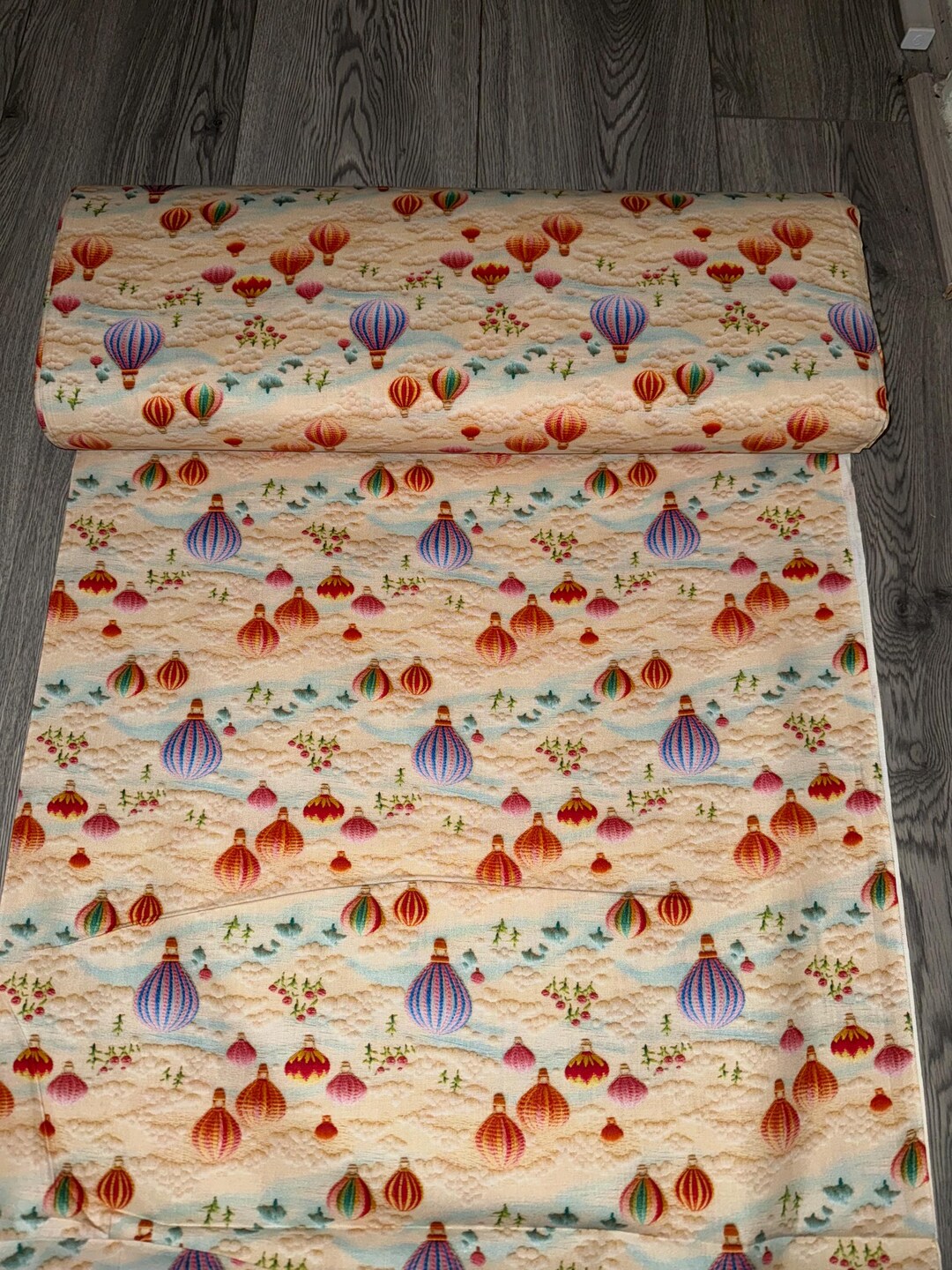1m Hot Air Baloon Print 100% Cotton Poplin Fabric 45" Wide - Etsy