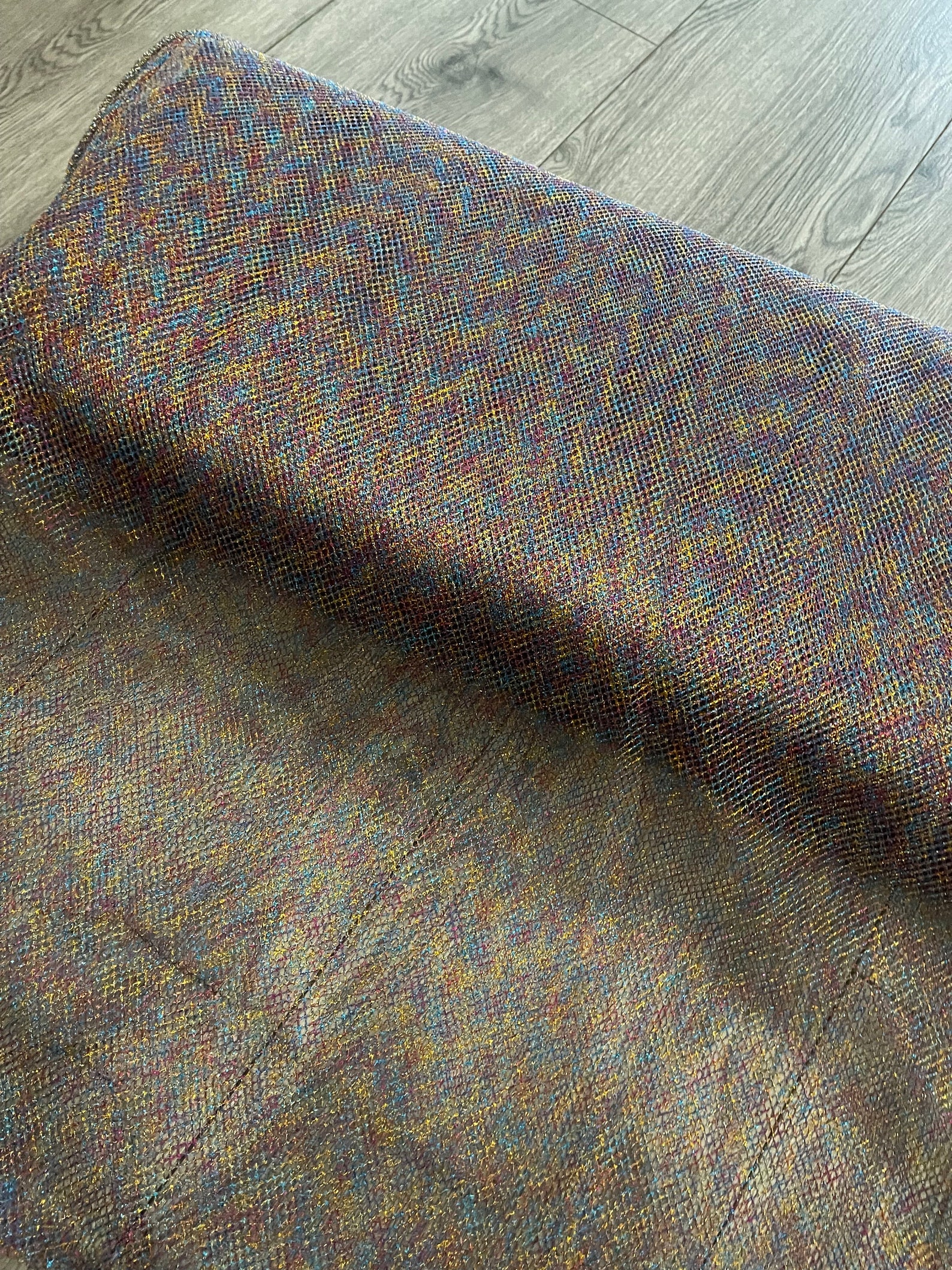 1m Multi Coloured Metallic Lurex Mesh Net Fabric per Metre 45”wide - Etsy