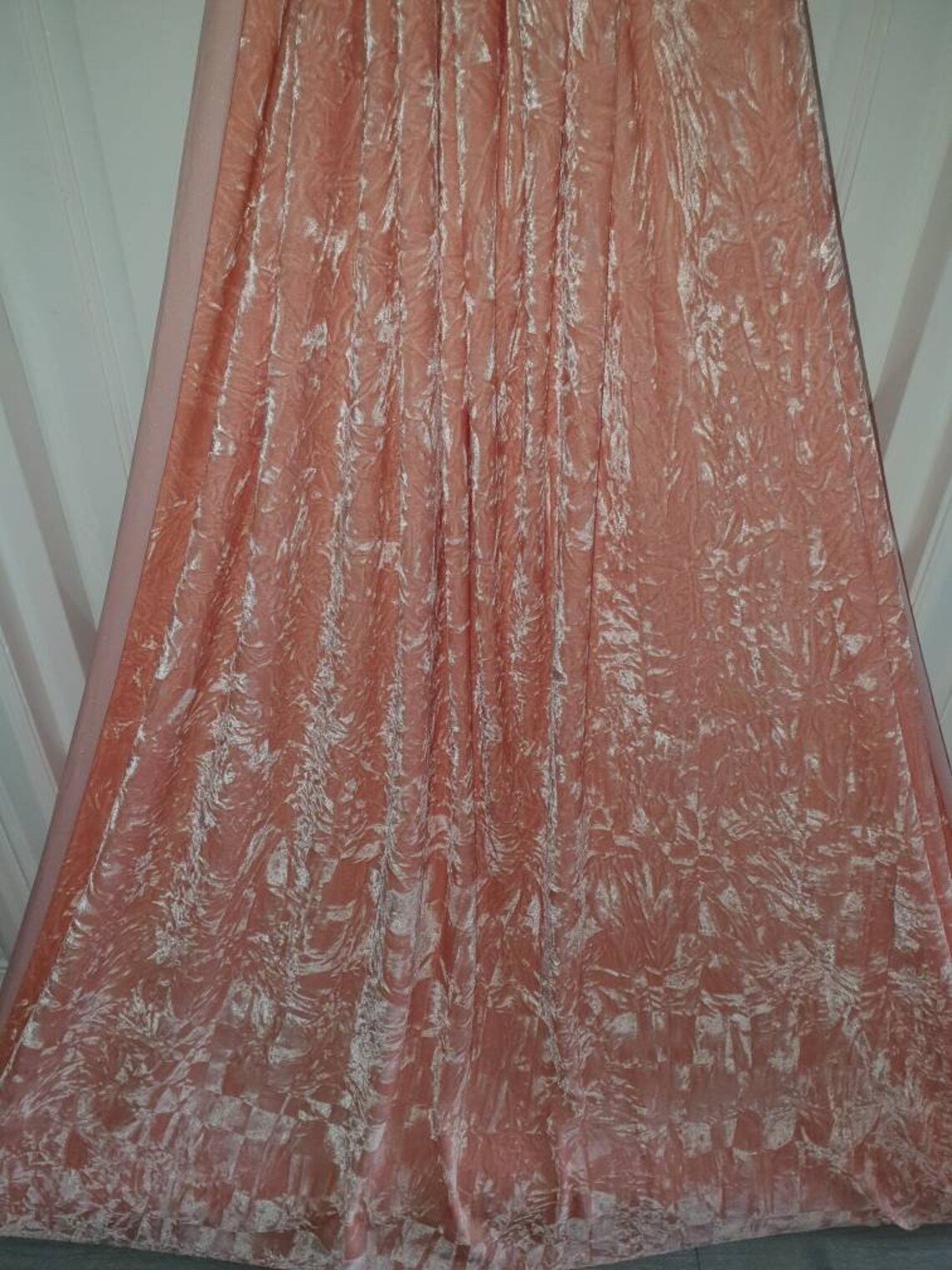 1m Peach Ice Crush Velvet Fabric 58 Wide - Etsy