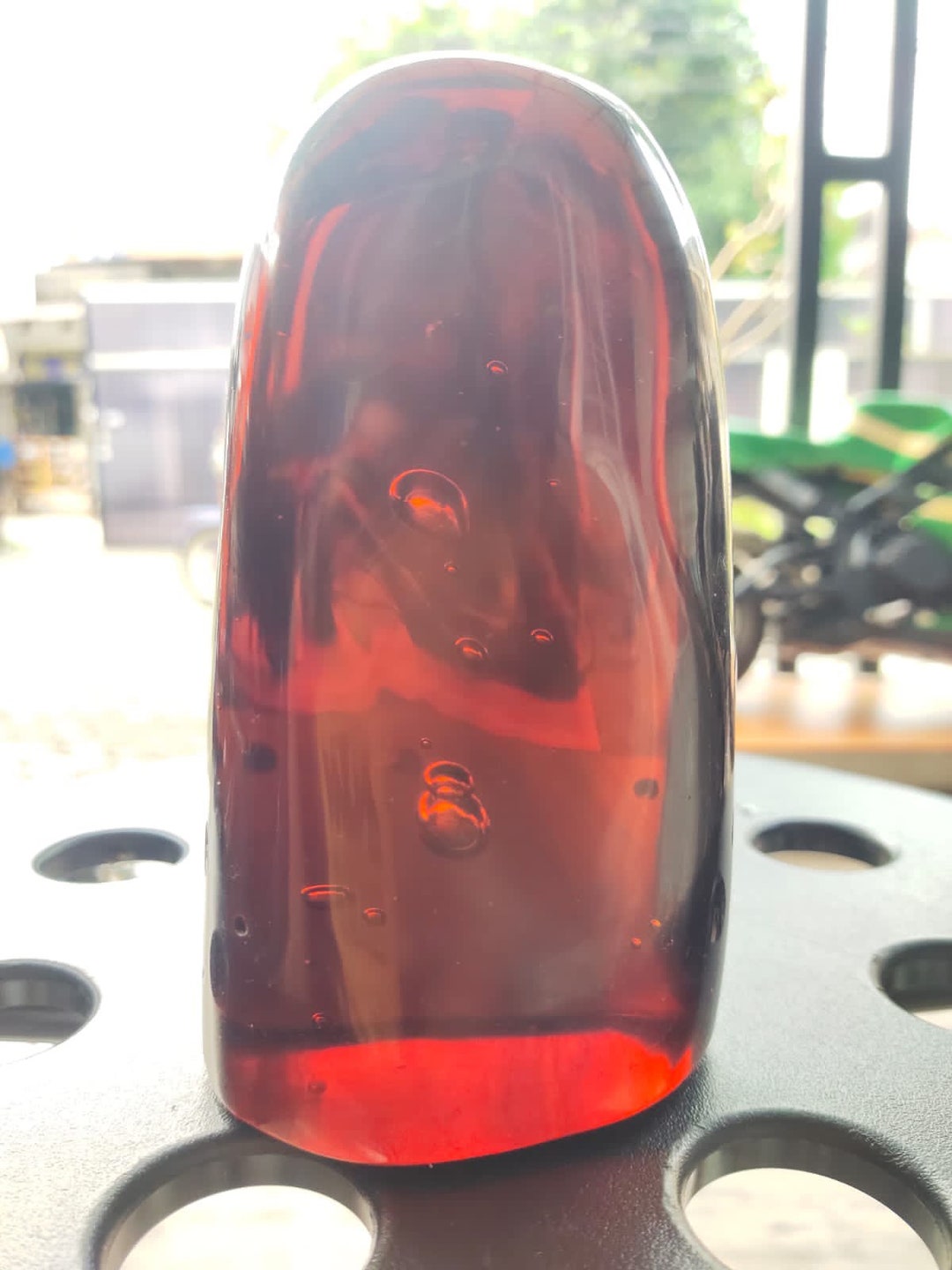 Artefak Red Andara Crystal With Natural Bubble Inside Polished - Etsy