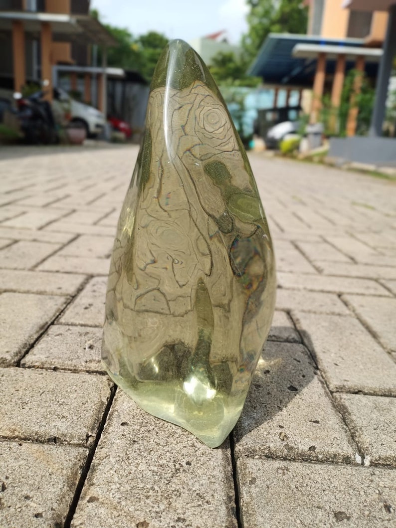 STRONG AURA Gold Andara Crystal Polished With Bubble Inside 9,5kg ...