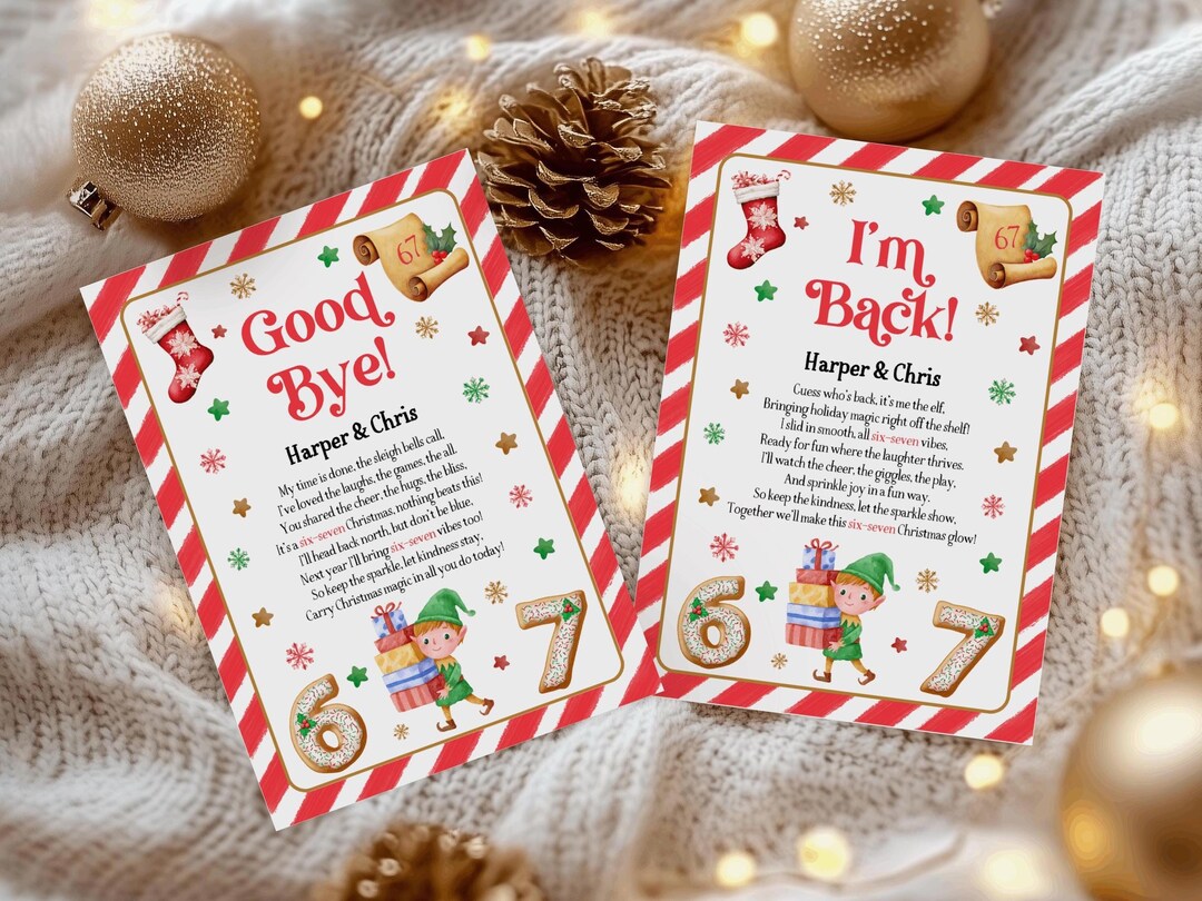 67 Elf Arrival Letter, Six Seven Trending Meme, Christmas Elves Letter ...