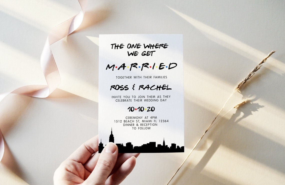 Friends Wedding Invitation The One Where We Get Married | Etsy