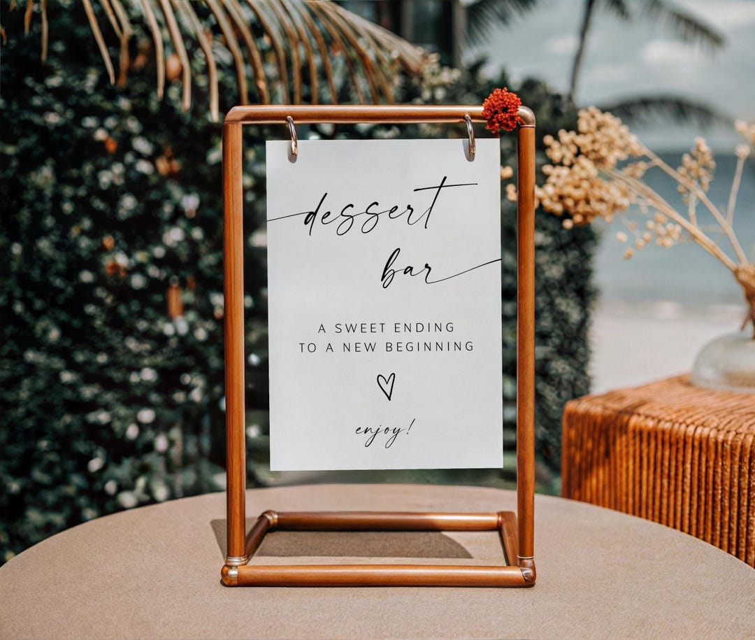 Dessert Bar Sign, Sweets Station Sign, Sweet Treat Baby Shower Sign ...