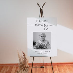 Minimalist Funeral Sign Memorial Sign in Loving Memory - Etsy