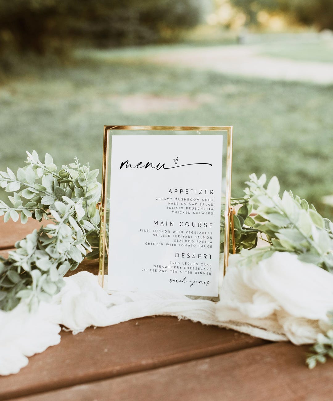 Minimalist Wedding Menu Template, Modern Dinner Menu (editable Canva ...